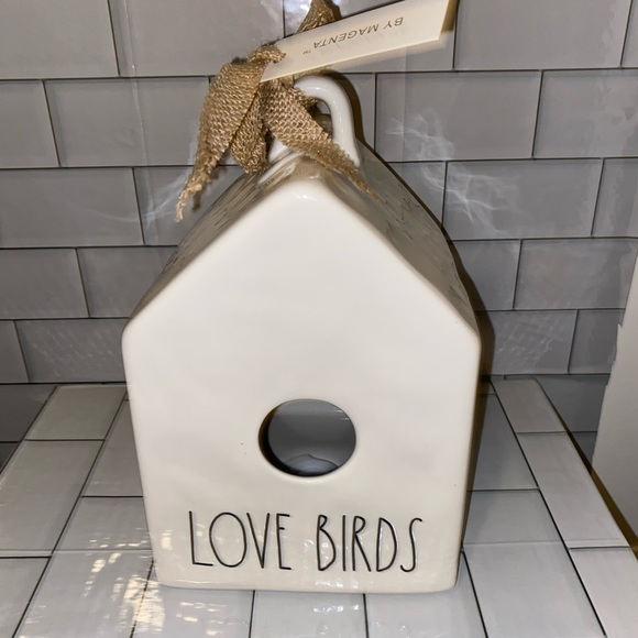 Rae Dunn | Accents | Rae Dunn Love Birds Birdhouse With Bird Icons ...